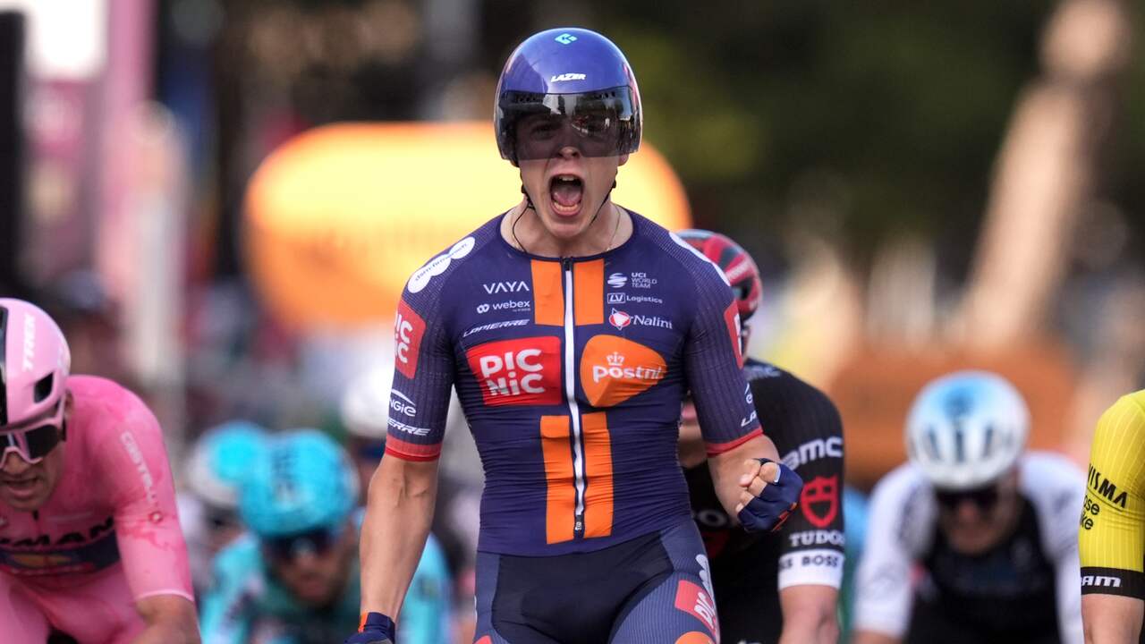 Casper van Uden stunt met ritzege in Giro d'Italia, geheel Nederlands ...