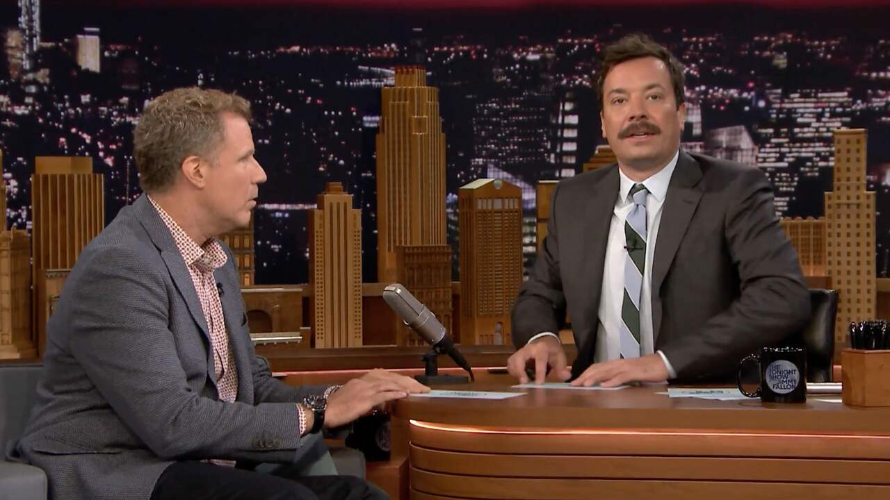 Will Ferrell en Jimmy Fallon beantwoorden vragen met eerste wat in ze ...