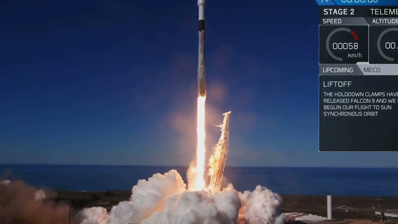 Eerste trap Falcon 9-raket van SpaceX voor derde keer geland | NU.nl
