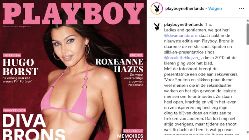 Spuiten en Slikken-presentatrice Diva Brons poseert naakt in Playboy | Media | NU.nl
