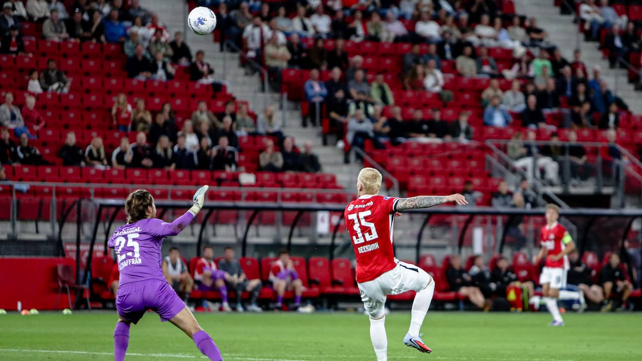 AZ'er Meerdink wipt bal met fraaie actie over keeper van FC Vaduz | NU.nl