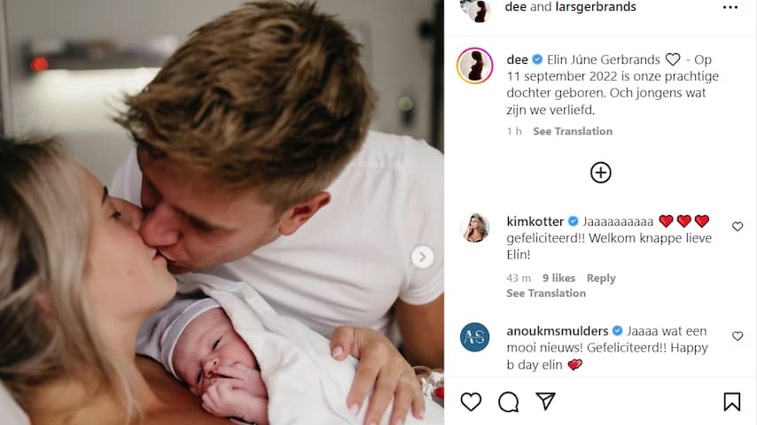 Influencer en YouTuber Dee van der Zeeuw is bevallen van een dochter | Achterklap | NU.nl