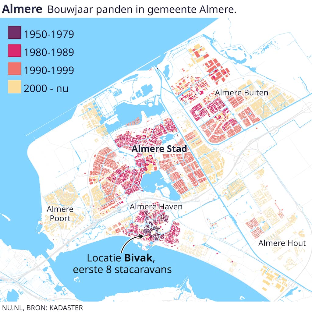 Almere bestaat vijftig jaar: 'Er was helemaal niks, alleen zand ...