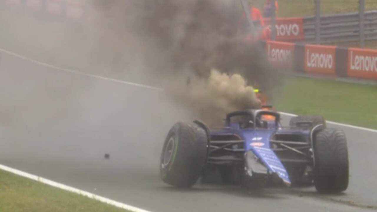 Verstappen nauwelijks in actie door crash Sargeant in derde training Zandvoort | Formule 1 | NU.nl